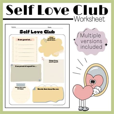 Self Love Club Valentines Self Love Worksheet By Andie In Elementary