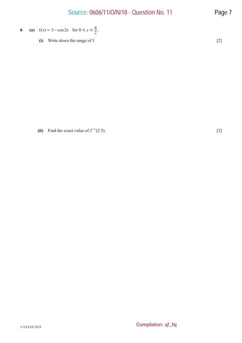 1 Cie Igcse Additional Mathematics Topical Past Paper Functionspdf