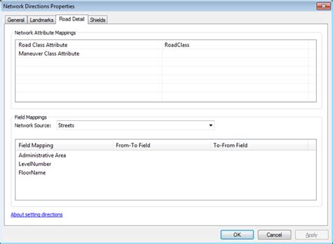 Setting Directions—arcmap Documentation