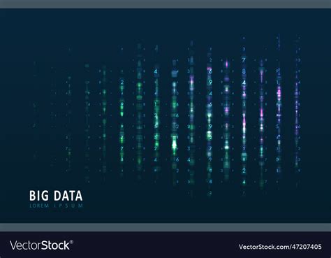 Stream Of Encoded Data Of Encoded Data Royalty Free Vector