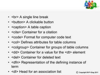Introduction To Html5 PPT