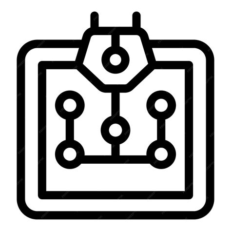 Premium Vector Electronic Microchip Circuit Board Computing Technology Icon