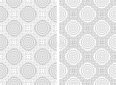 Set Of Seamless Geometric Checked Patterns Stock Vector Illustration Of Wavy Textile 274322355