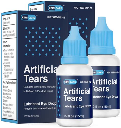 2 Pk Ezricare Extra Strong Moisturizing Lubricating Eye Drops 30ml