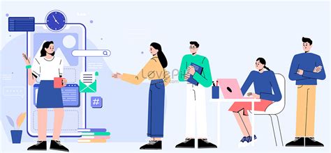 비즈니스 사무실 그림 구성 요소 벡터 그림 16 일러스트 무료 다운로드 Lovepik