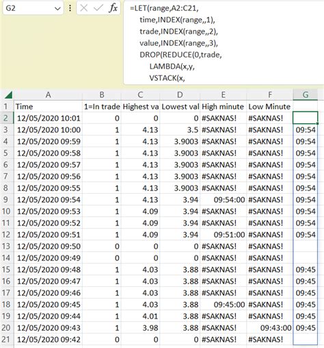 Excel Formula Finding Dynamic Ranges In Column That Is Surrounded By