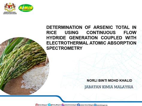 Determination Of Arsenic Total In Rice Using Continuous Flow Hydride