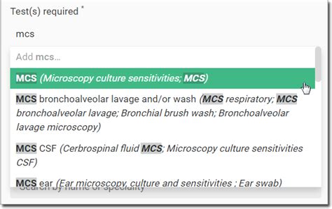 Pathology Requests
