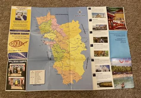 Colour Map Of Goa With Inset Maps Of The Beaches Eur 231 Picclick It