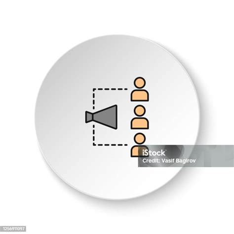 웹 아이콘 공지 고객 관리를 위한 라운드 버튼입니다 버튼 배너 라운드 응용 프로그램 일러스트에 대한 배지 인터페이스 개념에 대한 스톡 벡터 아트 및 기타 이미지 Istock