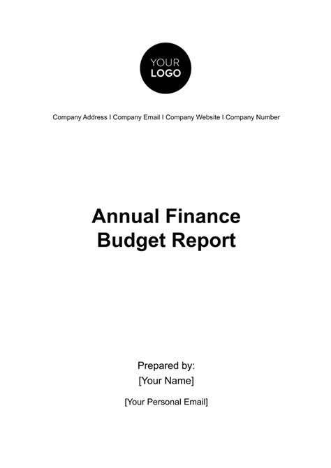 Free Annual Budget Templates Editable And Printable
