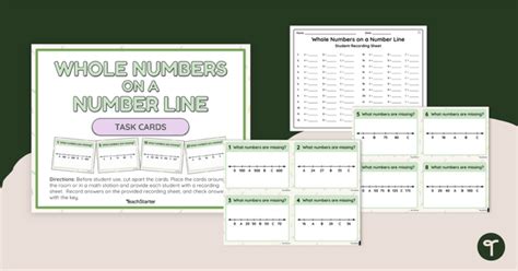 2 Digit Whole Numbers On A Number Line Task Cards Teach Starter
