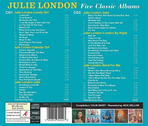 Cd Julie London Five Classic Albums 2 Cds Musical Cds Dvds