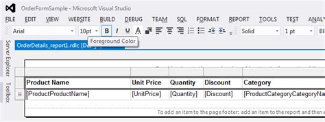 Code On Time Sample Applications Order Form Report Preparing A Tablix