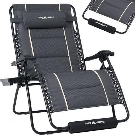 Techmilly Oversized Zero Gravity Patio Chair 33in Cup Holder Foot