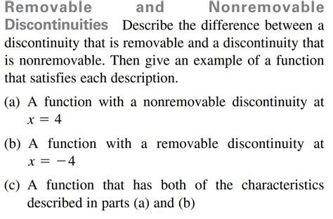 Removable Discontinuity