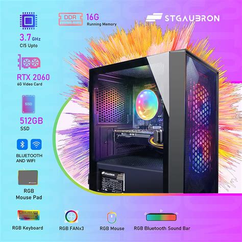 Stgaubron Gaming Desktop Pc Intel Core I5 3 3ghz Up To 3 7ghz Geforce