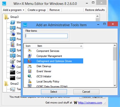 Win X Menu Editor For Windows And Windows