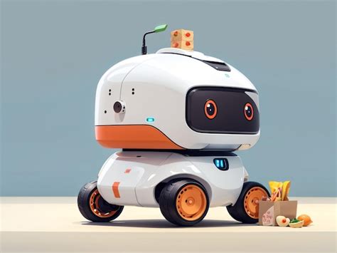 Premium Ai Image Revolutionizing Delivery Food Delivery Robots May