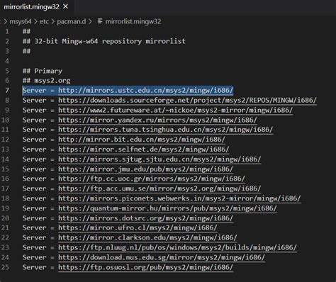 Msys2 更换国内源 Feipeng8848 博客园