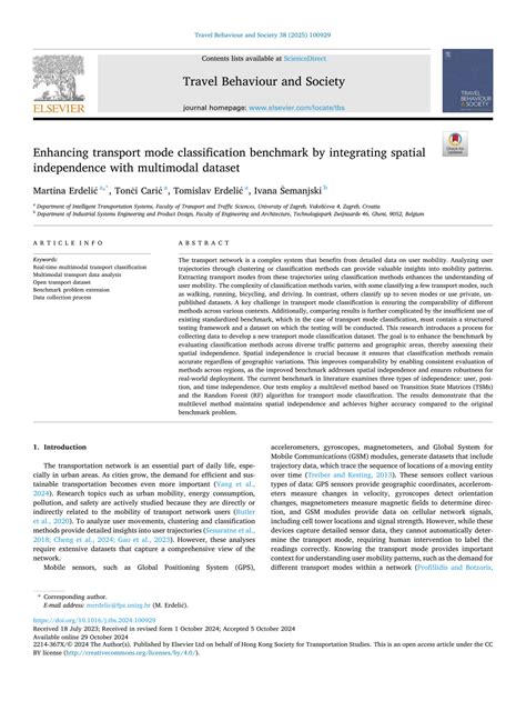 Pdf Enhancing Transport Mode Classification Benchmark By Integrating Spatial Independence With
