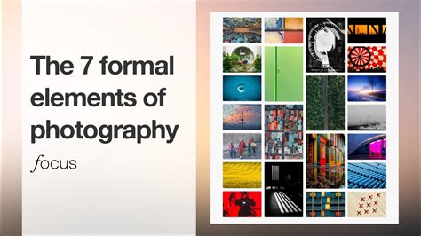 The 7 Formal Elements Of Photography Youtube