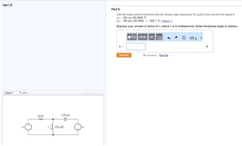 Solved Part A Use The Mesh Current Method To Find The