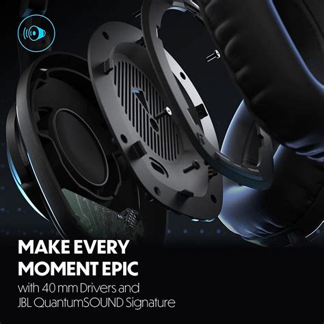 Buy Jbl Quantum Jblq Wlblk Gaming Headset Quantumsound Over Ear Black Online Croma