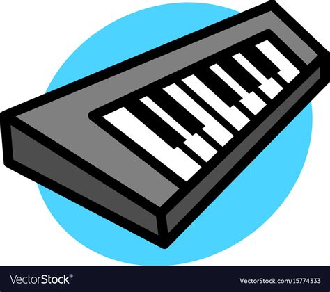 Piano Keyboard Musical Instrument Icon Royalty Free Vector
