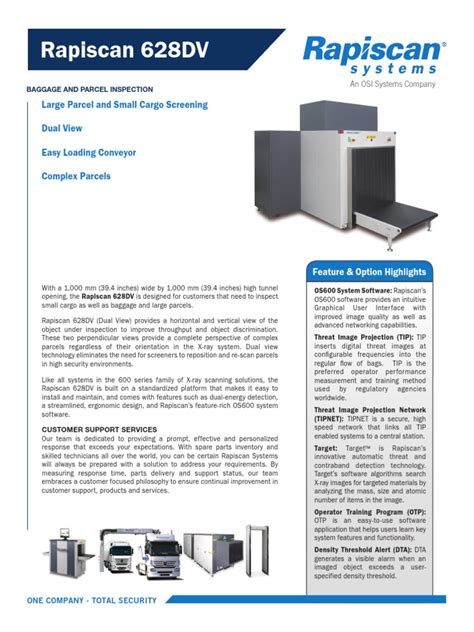 Rapiscan 628dv X Ray Cargo