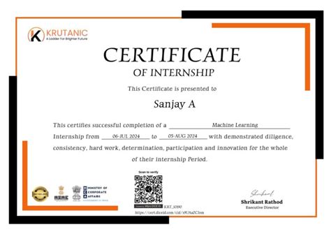 Sanjay A On Linkedin Machinelearning Datascience Internship Ai Careergrowth