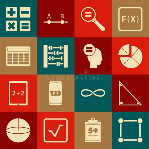 Set Geometric Figure Square Triangle Math Graph Schedule Chart