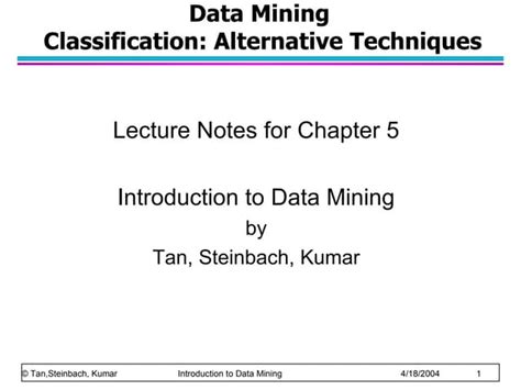 Ch5 Alternative Classification Ppt