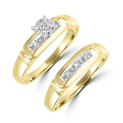 Rent To Own 10k 08cttw Diamond Bridal Set In Yellow Gold Rent One