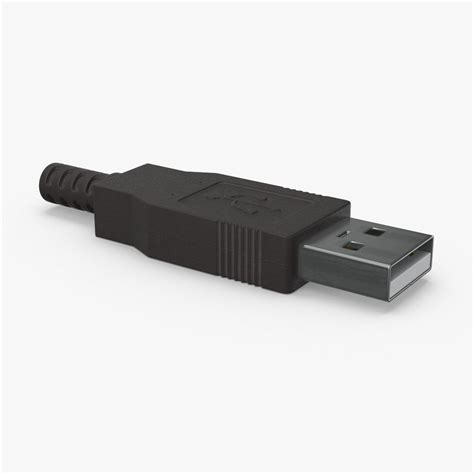 Usb Type A Male Plug V2 Free 3d Model Obj Stl Free3d