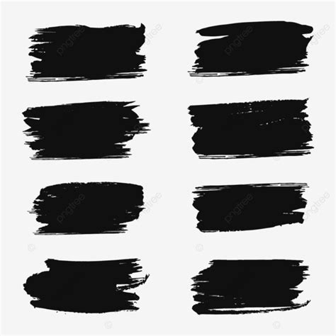브러시 스트로크 세트 브러시 스트로크 브러시 조직 Png 일러스트 및 벡터 에 대한 무료 다운로드 Pngtree