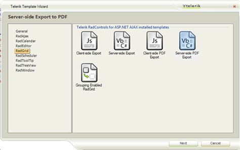RadControls For ASP NET AJAX VS Extensions Available For V