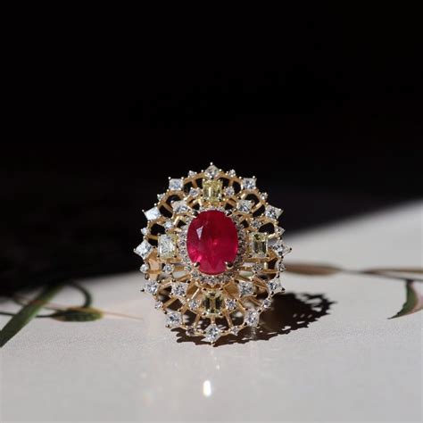 2ct루비 And 다이아몬드 반지 로코주얼리