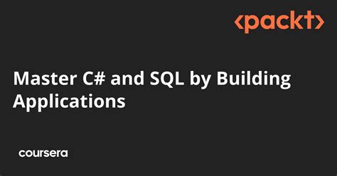 Master C And Sql By Building Applications Coursera