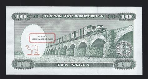 Eritrea 10 Nakfa 1997 First Currency P 3 Unc Aa Prefix