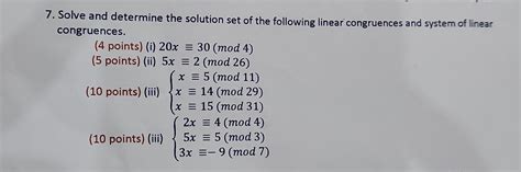 Solved 7 Solve And Determine The Solution Set Of The