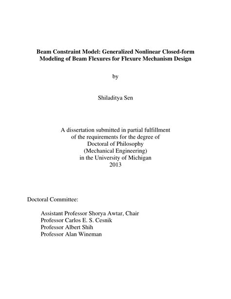 Pdf Beam Constraint Model Generalized Nonlinear Closed Form Modeling