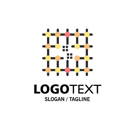 Chip Connection Electricity Grid Material Business Logo Template Flat