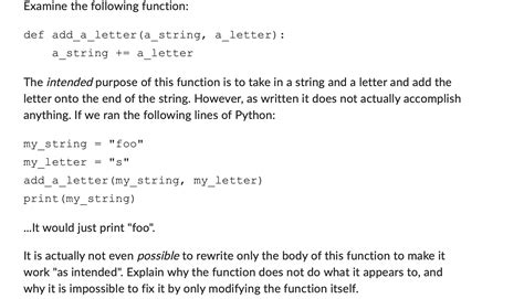 Solved Examine The Following Function Def