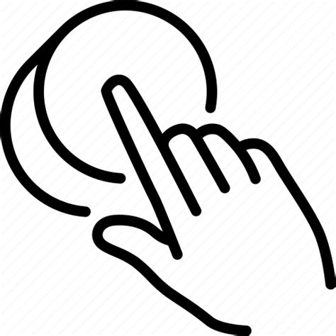 Click Hand Press Push Submit Button Icon Download On Iconfinder
