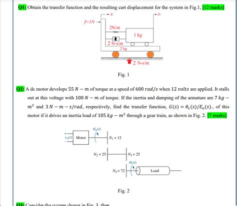 Solved Q3 Consider The System Shown In Fig 3 Then A Chegg Com