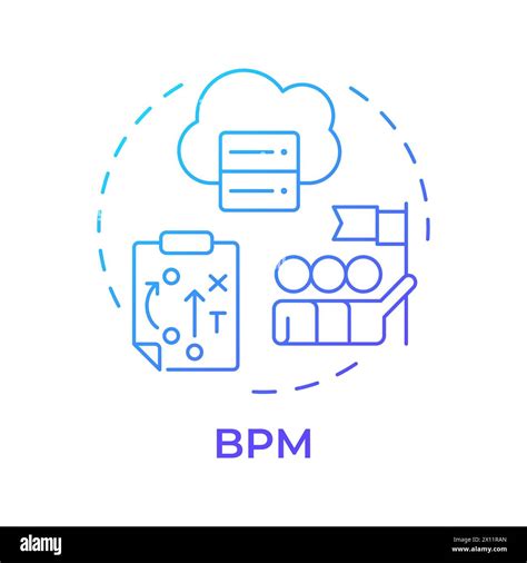 Bpm Tool Blue Gradient Concept Icon Stock Vector Image And Art Alamy