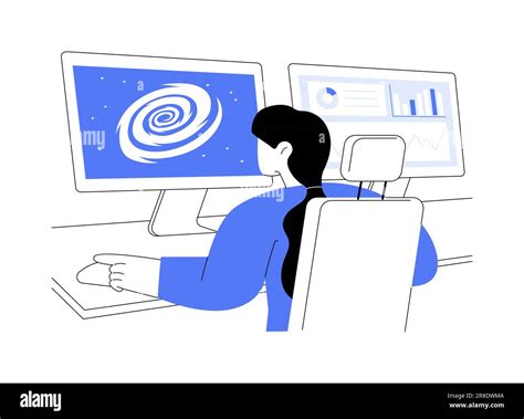 Analyze Astronomical Data Abstract Concept Vector Illustration Stock