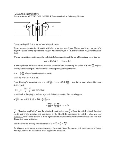 Measuring Instruments Pdf Inductor Electromagnetic Induction