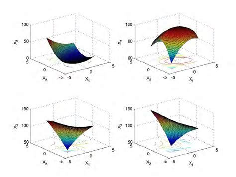 Typical Quadratic Surfaces Of 2 Variables X 1 And X 2 A Surface Download Scientific